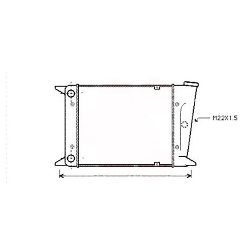 430mm engine water radiator for Golf 1 from 79 -> 81 171121251E ...