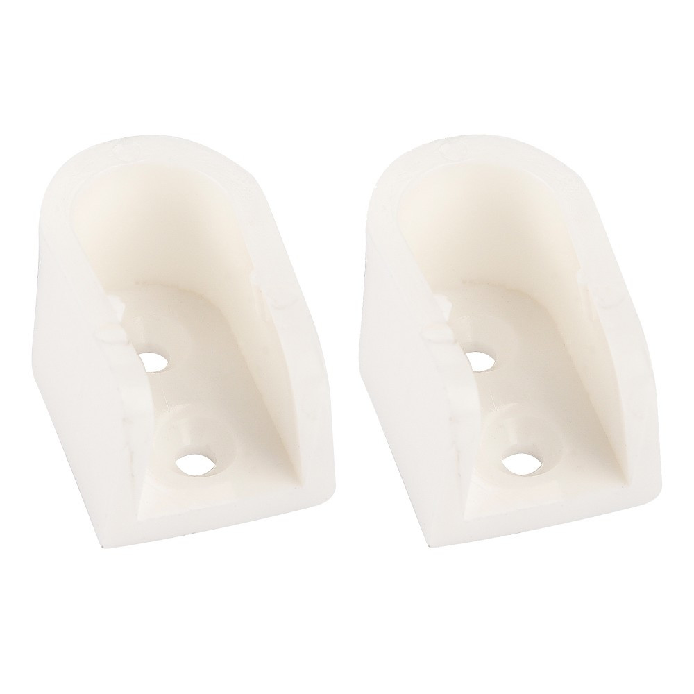 Set of 2 plastic closet brackets diameter 16mm - CF14049 - Mecatechnic.com