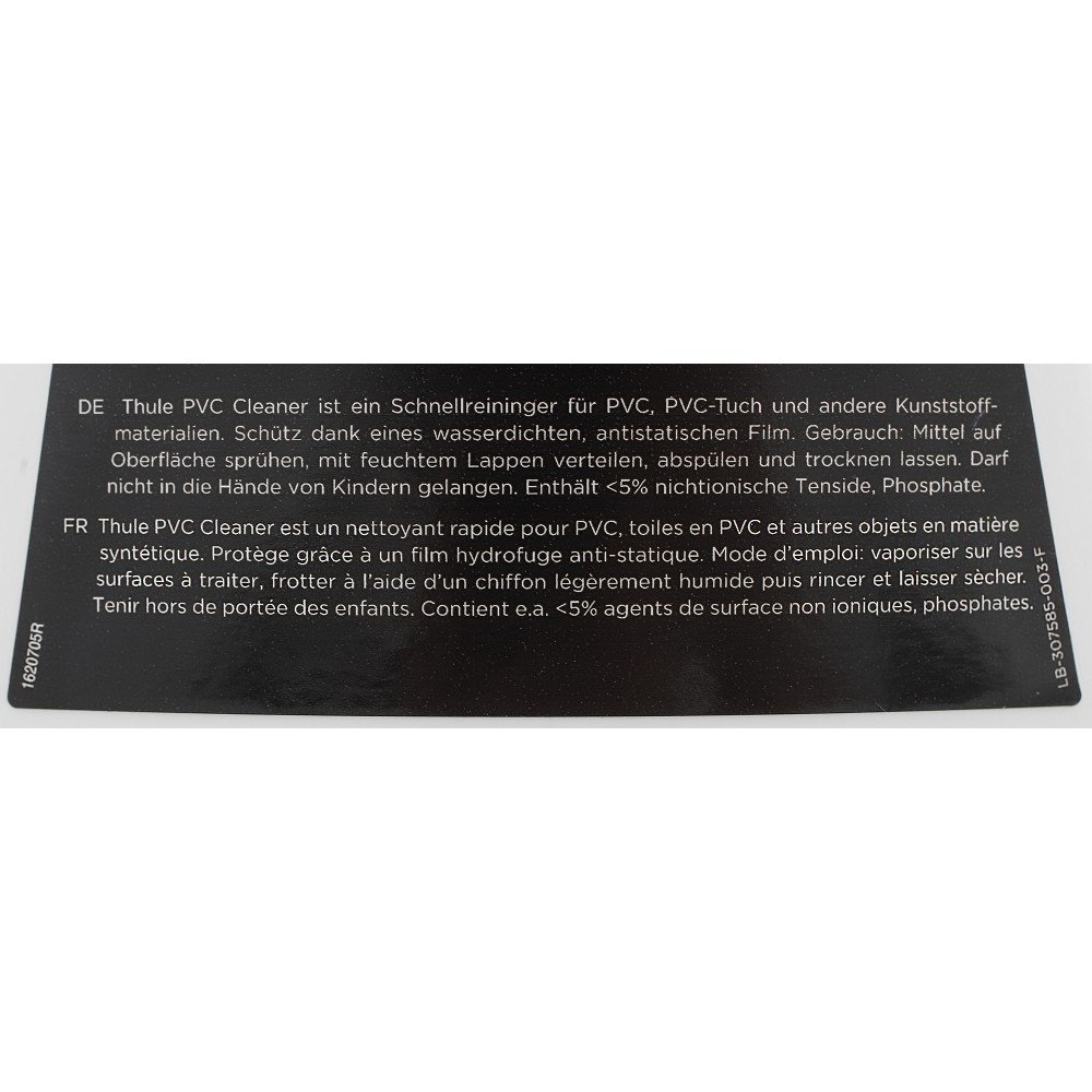 Nettoyant store THULE PVC CLEANER 500ml THULE307585- - CS12025 ...