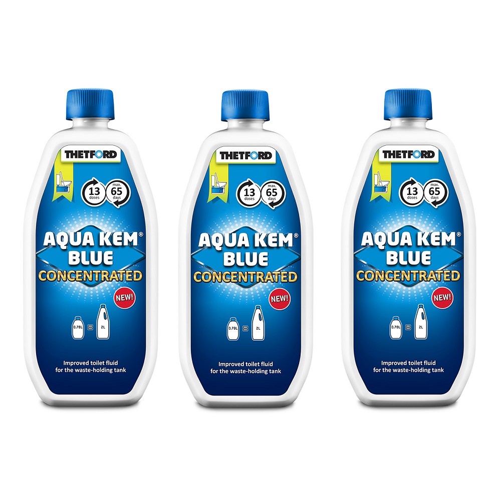 Kit of 3 AQUA KEM Blue concentrated additives 0.78lTHETFORD - CW11514 ...