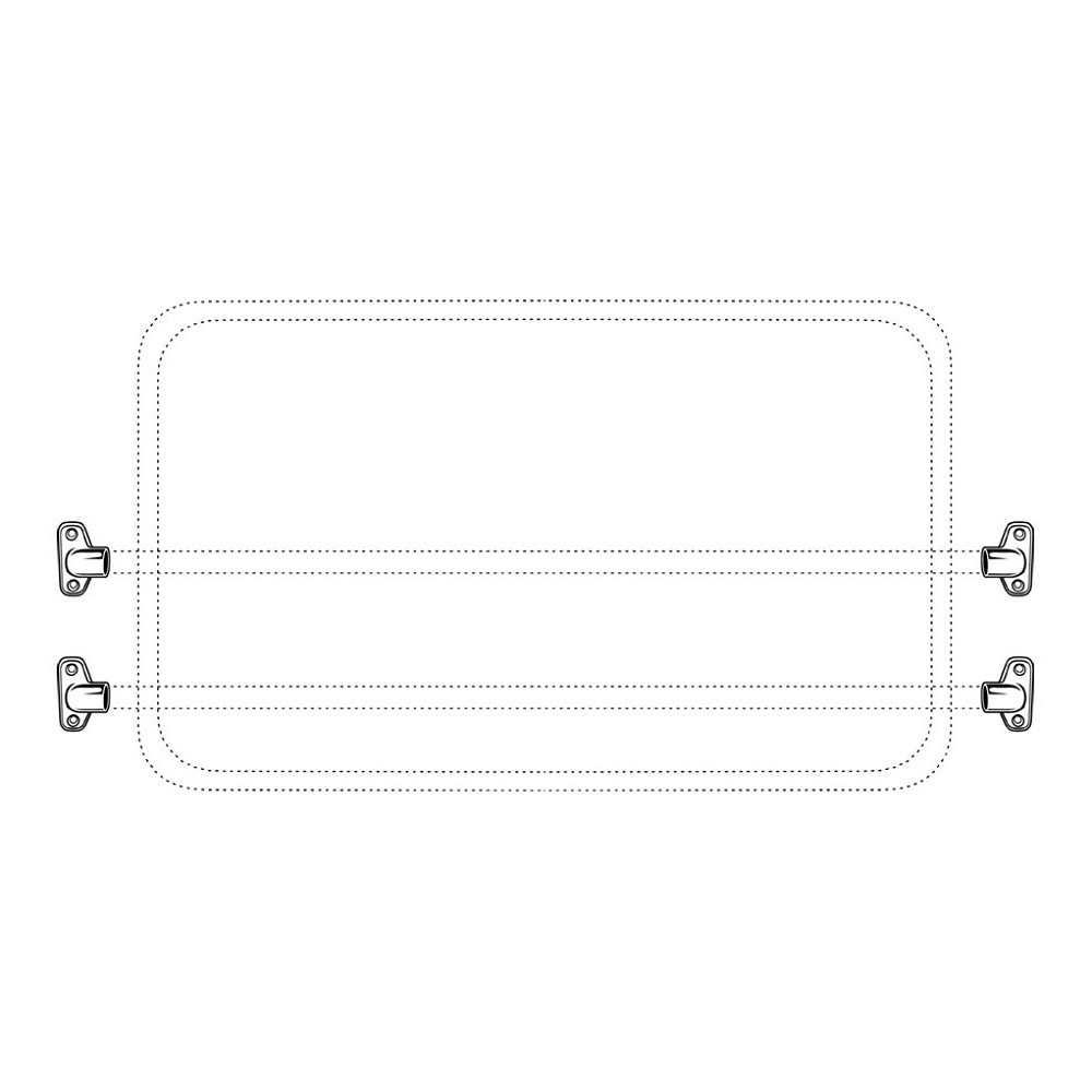 Rear window side protection rod end for VOLKSWAGEN Combi Split Brazil ...