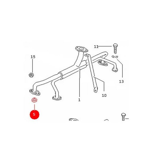 Junta original entre culata y tubo de admisión para motor Volkswagen ...