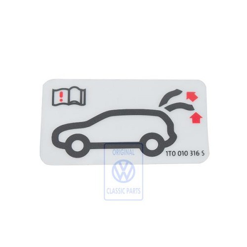Sticker for VW Touran 1T0010316S - C226630 vw_classic_parts ...